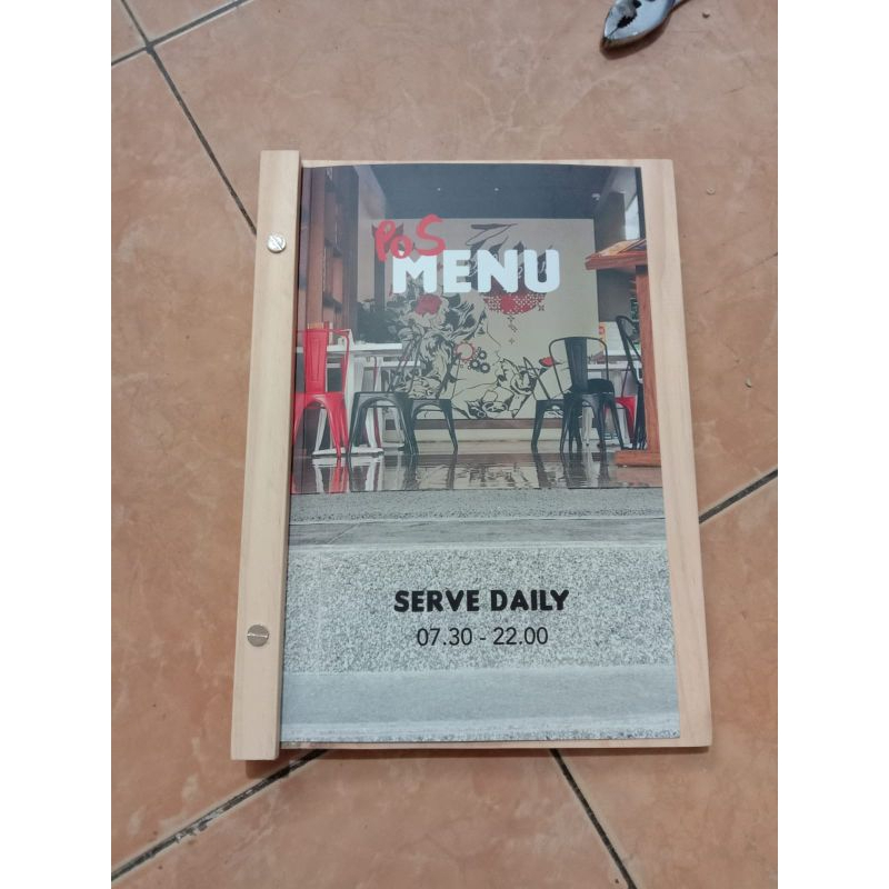 Jual Buku menu kayu pinus ala cafe size a4 | Shopee Indonesia