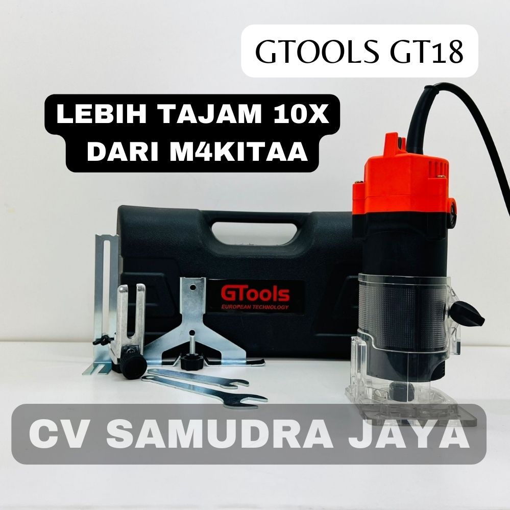 Jual MESIN PROFIL GTOOLS EROPA GT18 TRIMMER ROUTER KAYU UKIR 6MM FULLSET | Shopee Indonesia