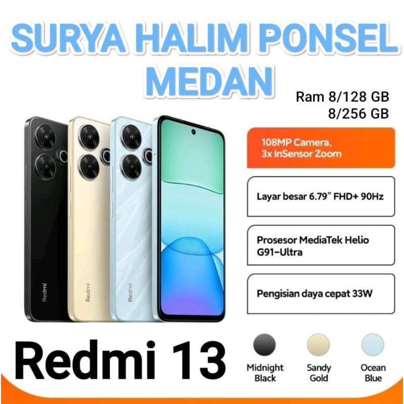 Jual XIAOMI REDMI 13 8/128, 8/256 GB & 10C 4/128 GB GARANSI RESMI ...