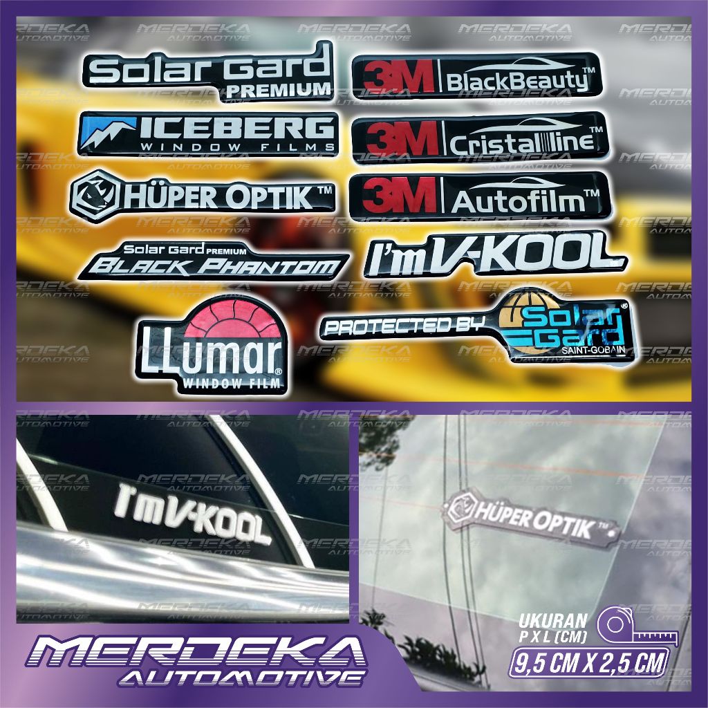 Jual emblem timbul merk kaca film mobil | emblem timbul i'm v kool | emblem aneka merk kaca film ...