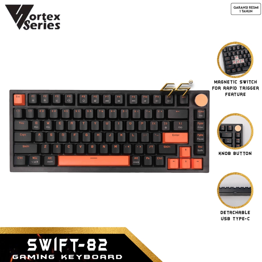 Jual VortexSeries Swift82 Swift-82 Swift 82 Magnetic Rapid Trigger Gaming Keyboard | Shopee ...