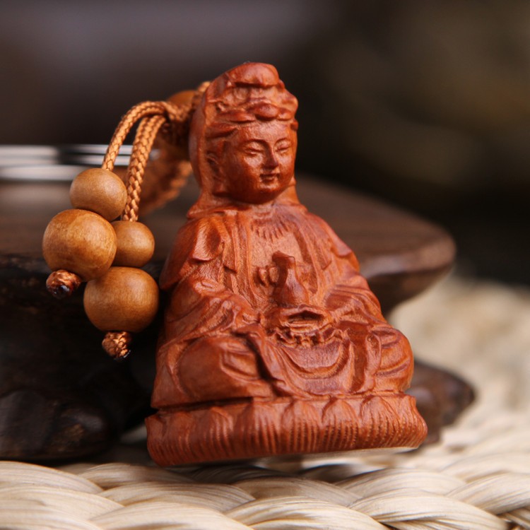 Jual Gantungan Kunci Kayu Buddha Dewi Kwan Im Key Chain H091 | Shopee ...