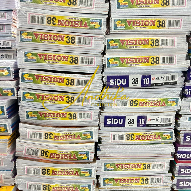 Jual Buku Tulis VISION 38 / Buku Tulis VISION 38 Motif Cowok / Buku ...