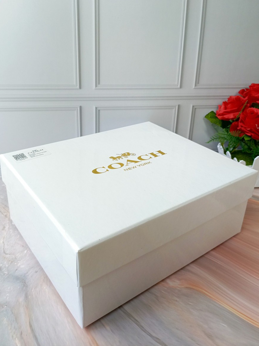 Jual BOX TAS MERK C0ACHH ORIGINAL WHITE | Shopee Indonesia