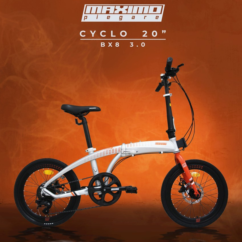 Jual Sepeda Lipat 20 Inch MAXIMO Piegare Folding Bike 8 Speed Cyclo BX8 ...