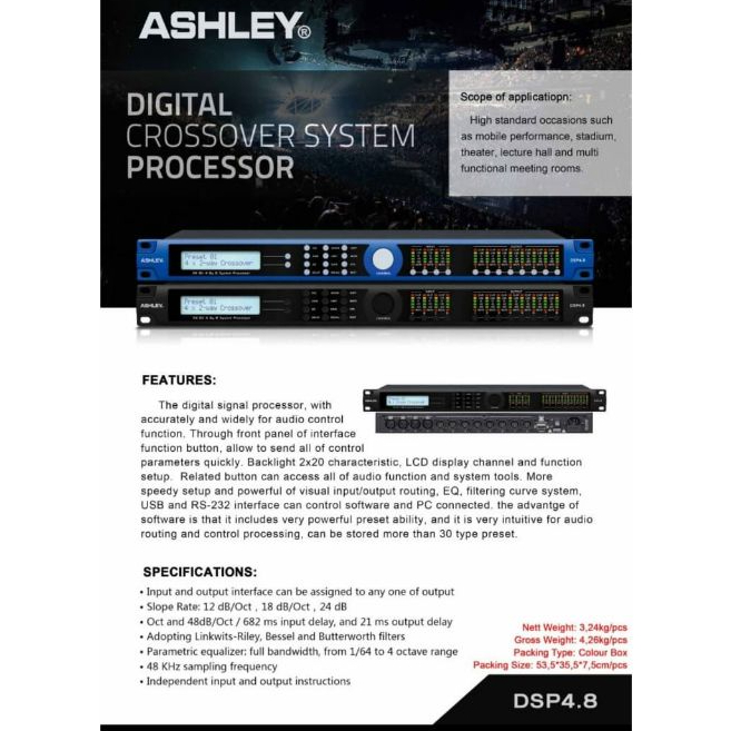 Jual Digital Crossover dan Processor Ashley DLMS 4.8/ DLMS4.8 4in 8out ...