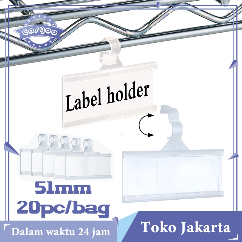 Jual isi 20 Label Harga / Price Tag Holder / Label Harga Gantung Rak ...