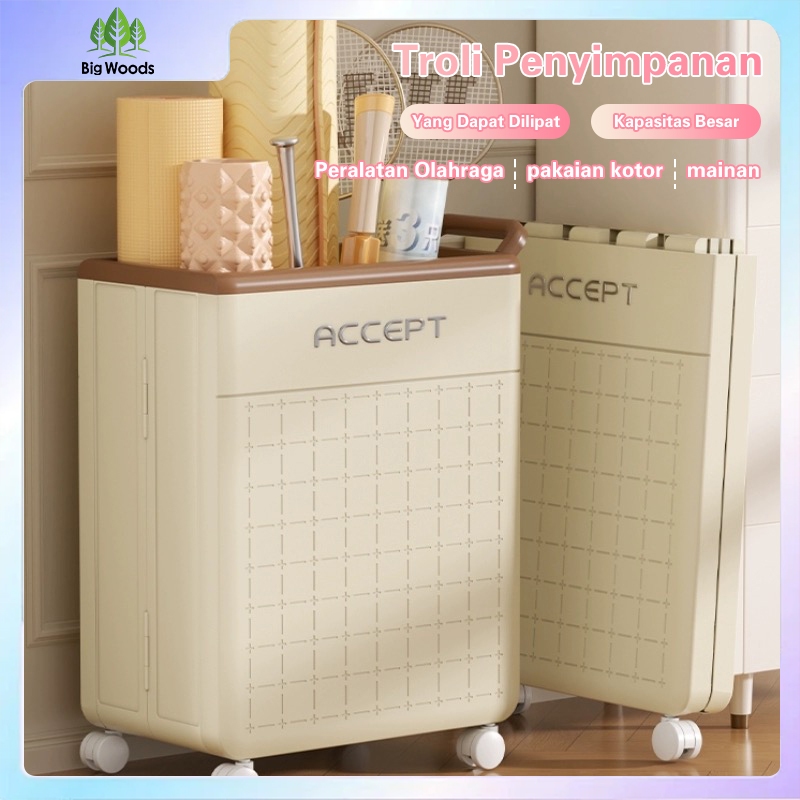 Jual Rak penyimpanan matras yoga/ Rak Troli Serbaguna/ Basket Storage ...