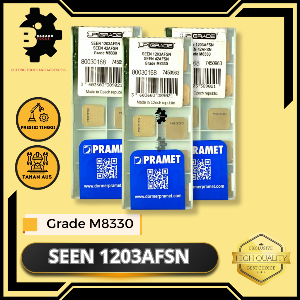 Jual Insert SEEN 1203AFSN - Grade M8330 - Merk Pramet -Pahat Bubut-Baru ...