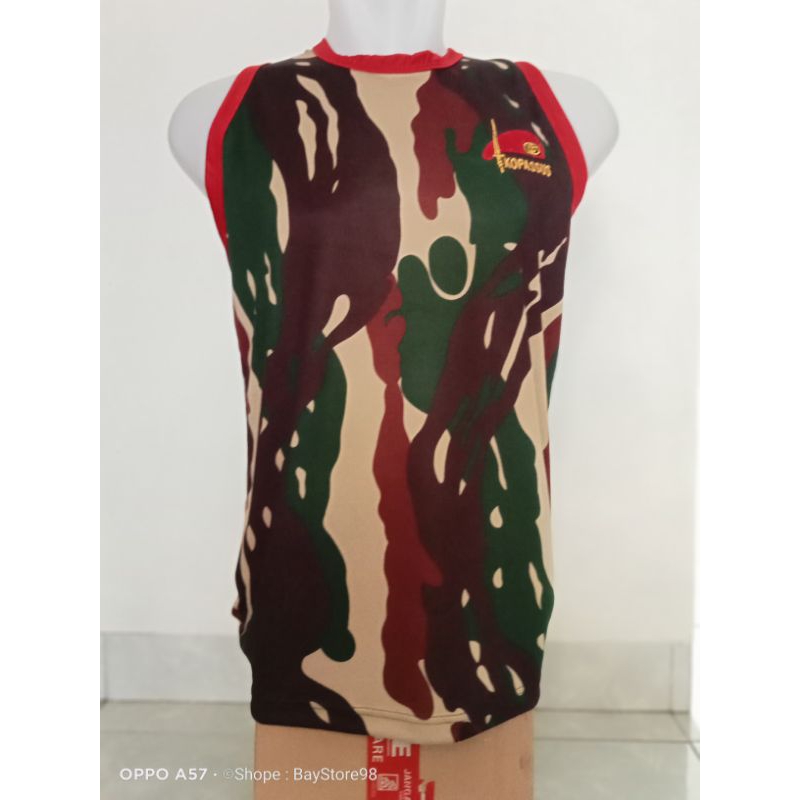 Jual Singlet loreng Kopasus logo bordir Drifit Kopasus loreng | Shopee ...