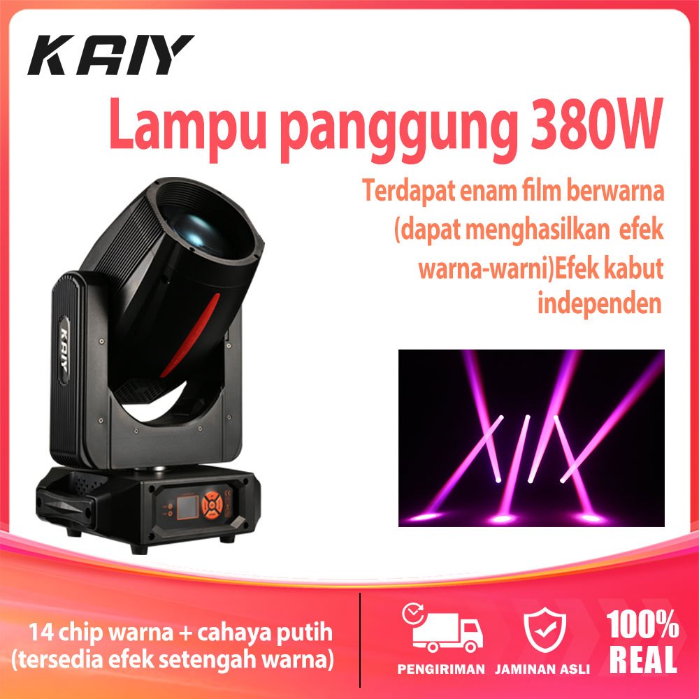 Jual Kaiy/Beam 380w Moving Head Light Lampu Panggung Sorot Putar RGBW 8 ...