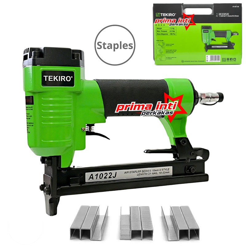 Jual Tekiro Air Nailer Stapler Gun Mesin Staples Angin / Paku Tembak ...