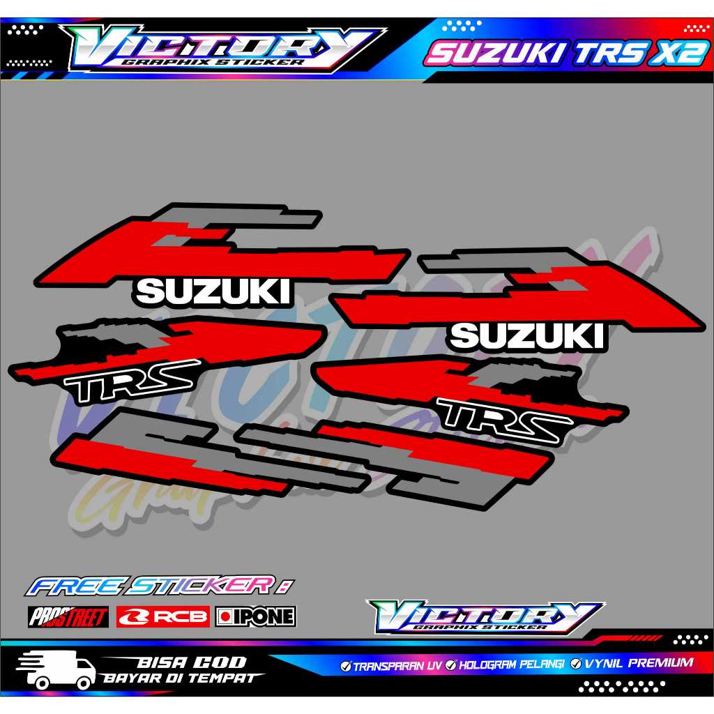 Jual STRIPING VARIASI SUZUKI TRS X2 / STICKER LIST MOTOR SUZUKI TRS X2 ...