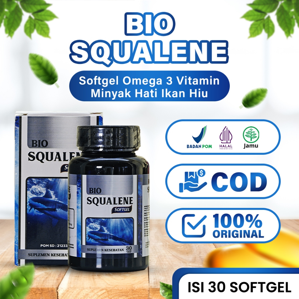 Jual Minyak Ikan Bio Squalene Original Ekstrak Hati Ikan Hiu Vitamin ...