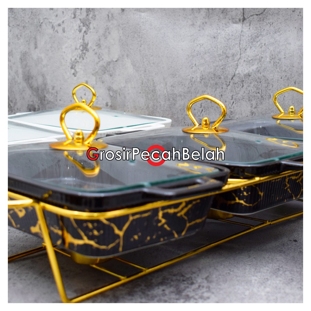 Jual KUBIBIX PRASMANAN SET KERAMIK WADAH SAJI PENGHANGAT TEMPAT LAUK CASSEROLE BASI SET MOTIF ...