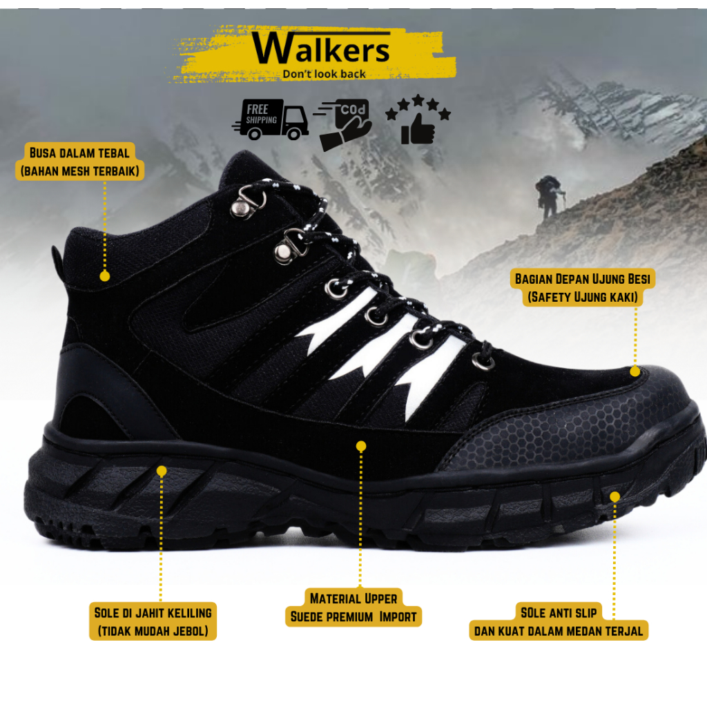 Jual Sepatu Boots Pria Wanita Hiking Boot Adventure Tracking - Shoes ...