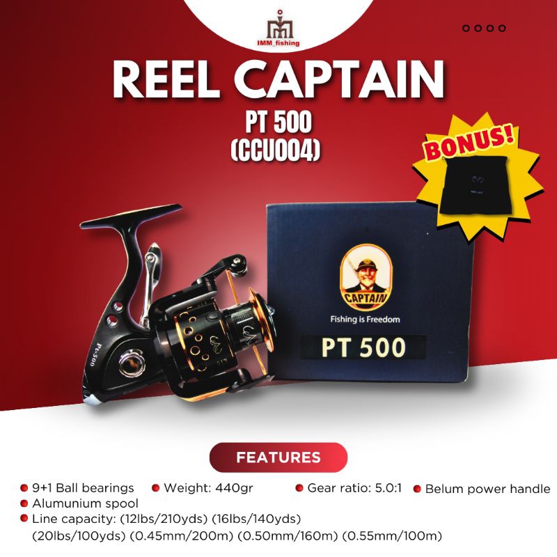 Jual REEL CAPTAIN PLATINUM PT | Alat Gulungan Pancing | Spinning ...