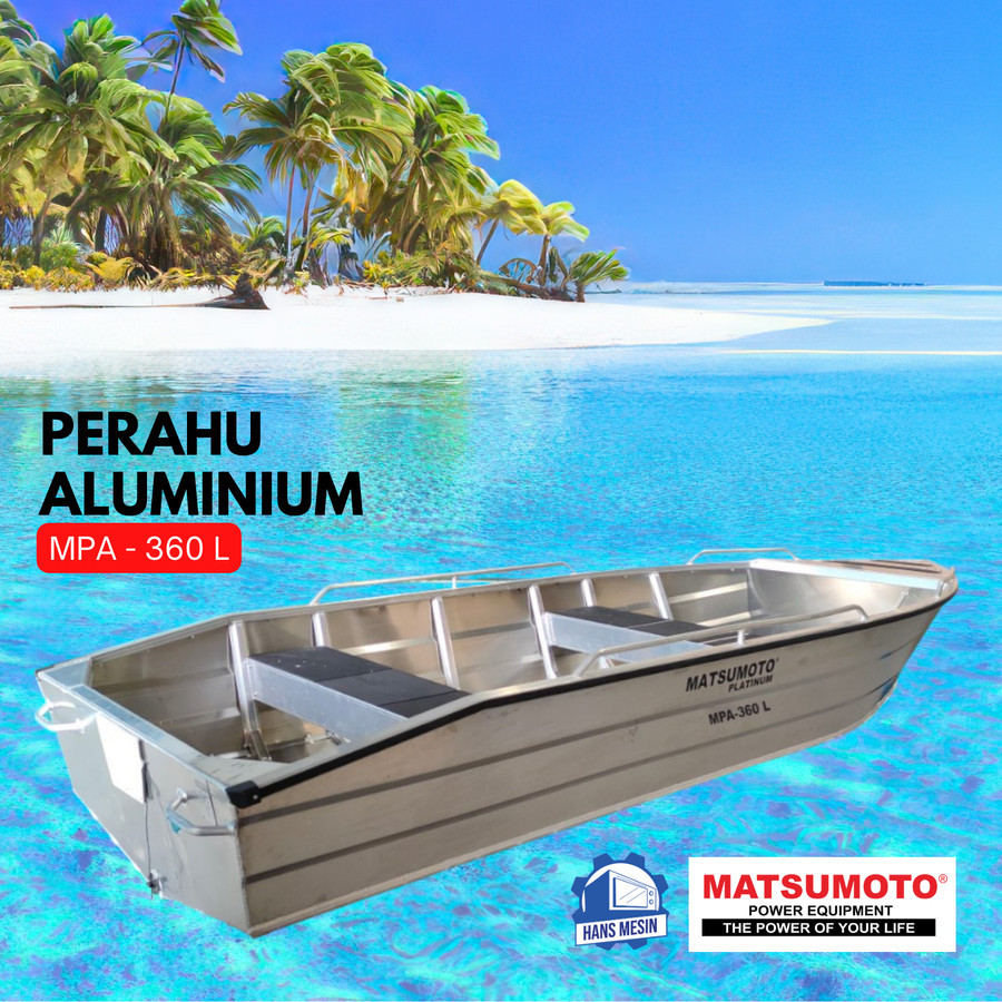 Jual Perahu Aluminium boat 7 orang size 3.6 meter 360 L | Shopee Indonesia