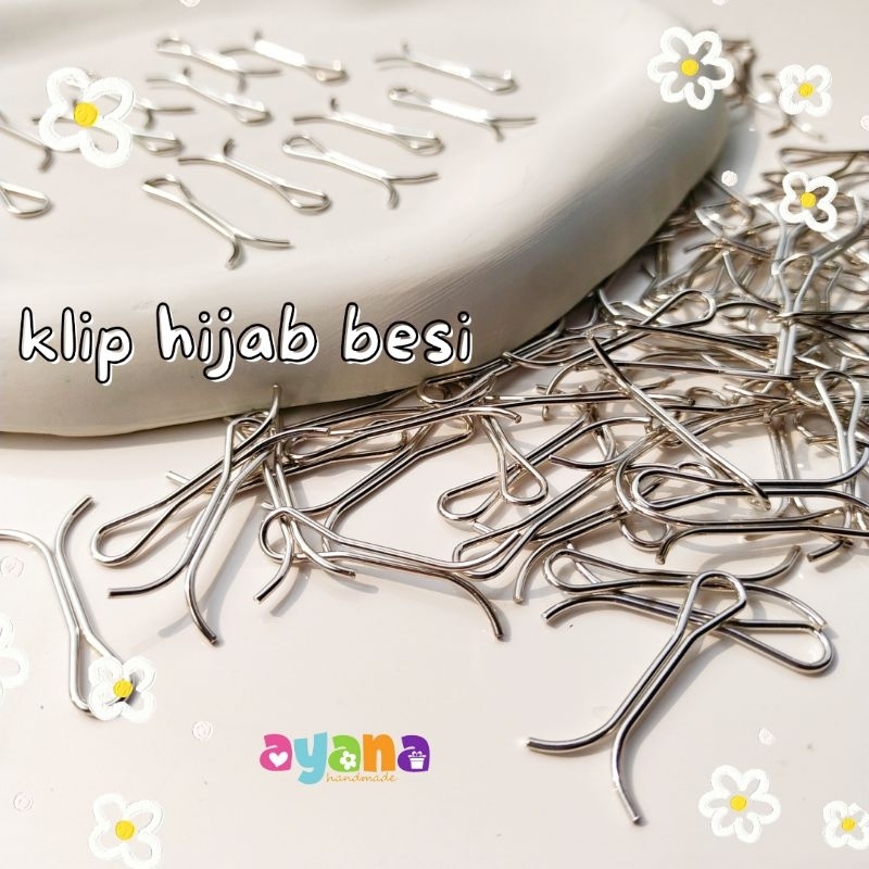 Jual bahan membuat hijab klip turki klip besi ukuran 3.3cm | Shopee ...