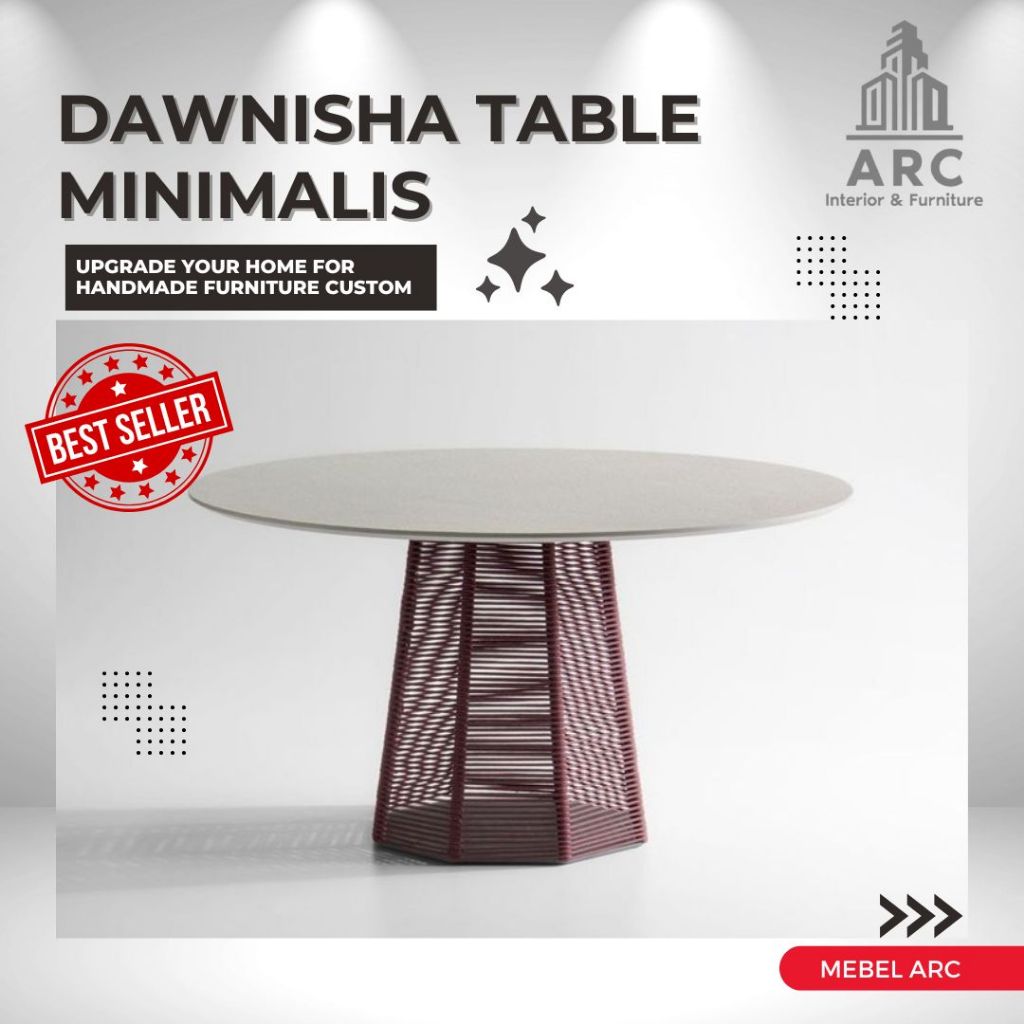 Jual Meja Teras Bulat Kayu Jati Minimalis / Meja Cafe Bulat Modern ...