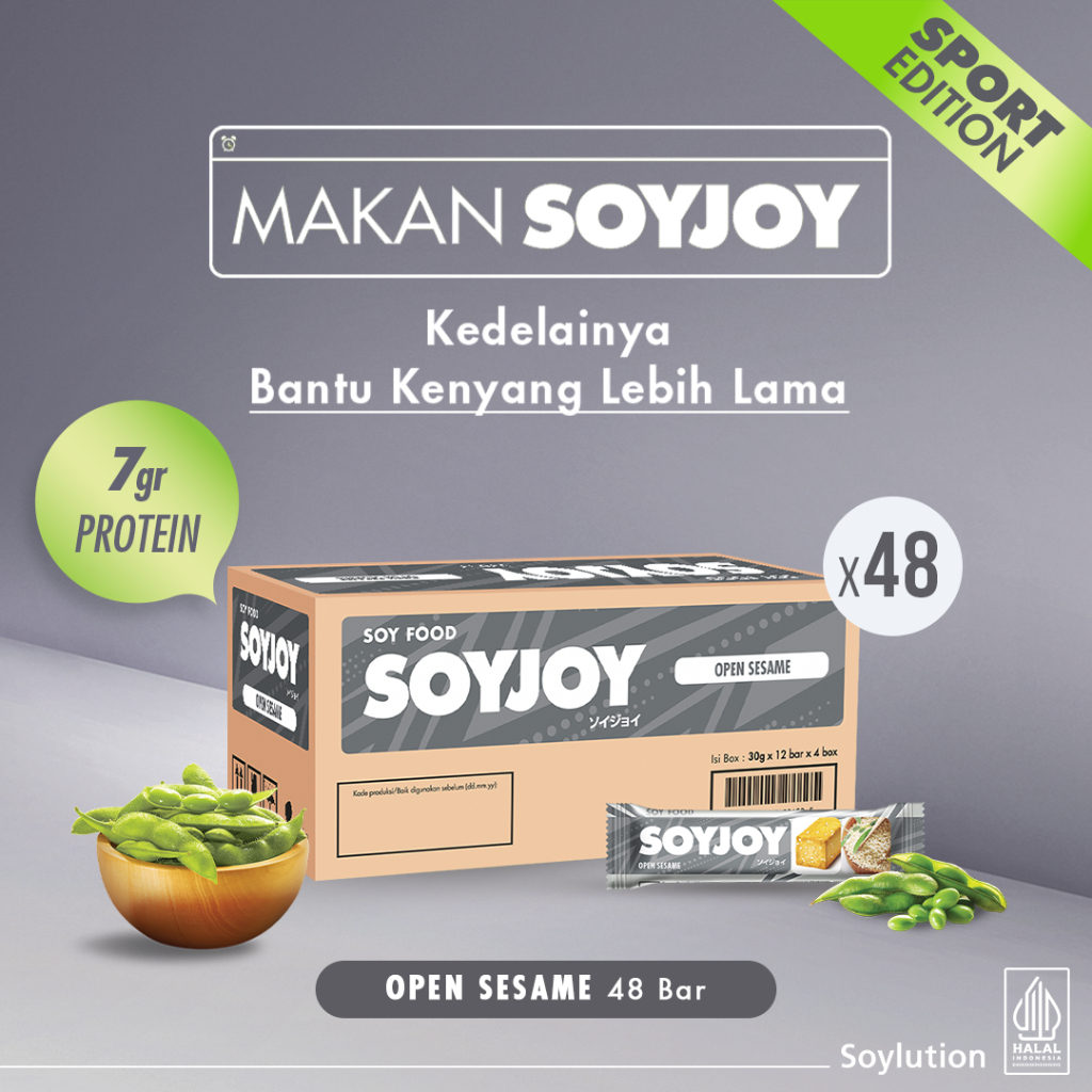 Jual SOYJOY Snack Bar Kedelai Open Sesame 30gr - 1 Karton (48 Bar) | Shopee Indonesia