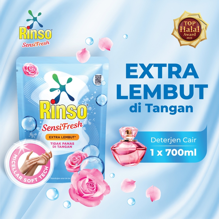 Jual Rinso SensiFresh Detergent Cair Deterjen Extra Lembut Micellar ...