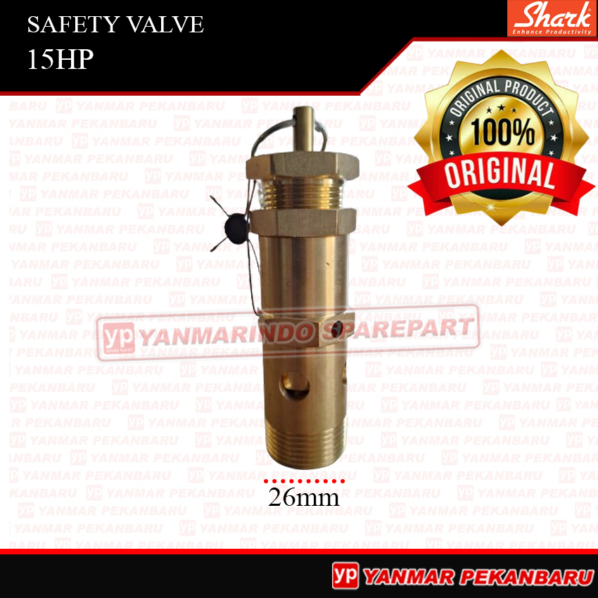 Jual 15HP SAFETY VALVE 3/4" MESIN KOMPRESOR ANGIN SHARK 15 HP | Shopee ...