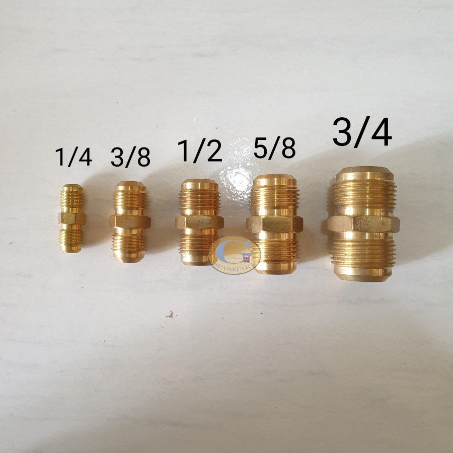 Jual Double Nepel Neple Kuningan Sambungan Pipa AC | Shopee Indonesia