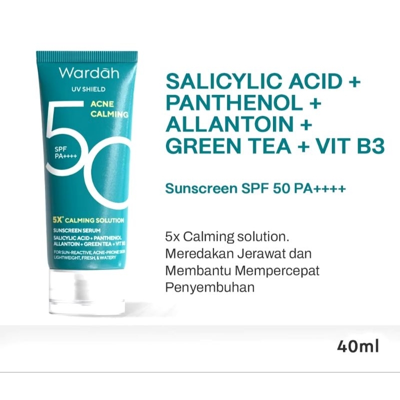 Jual Wardah UV Shield acne calming sunscreen serum Spf 50 PA++++ | Shopee Indonesia