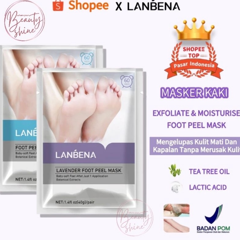Jual BPOM LANBENA Foot Peeling Mask Masker Kaki 1Pair Masker Kaki ...