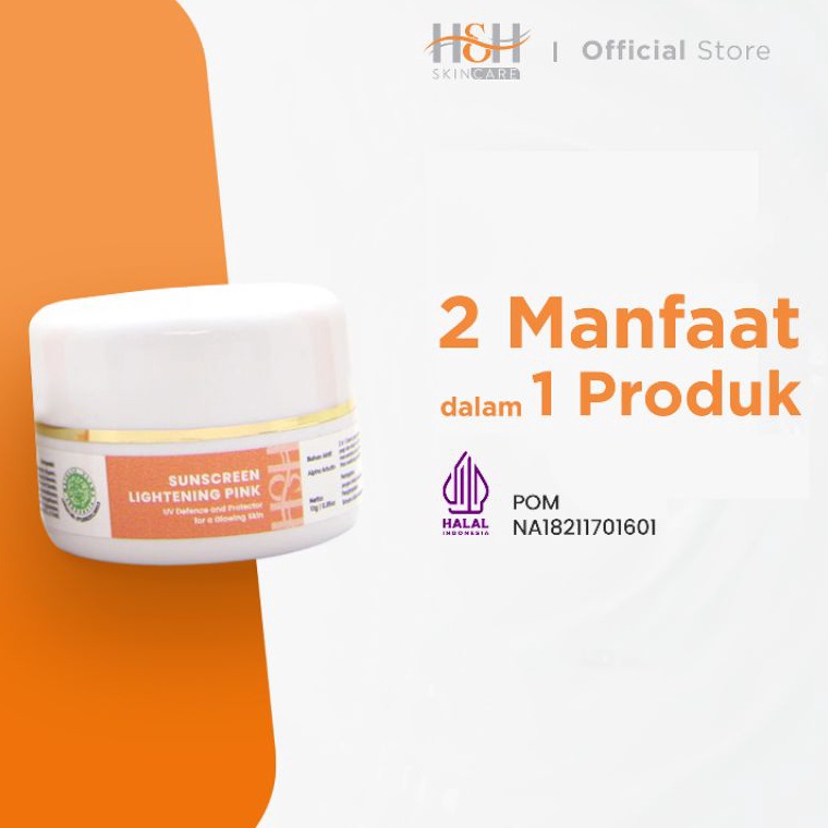 Jual HH Sunscreen Lightening Pink SPF 3 PA UV Defender Sunscreen ...