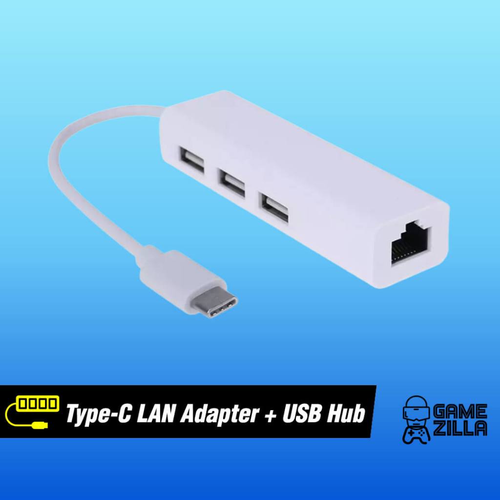 Jual Kabel Type C to LAN RJ45 Converter Adapter Fast Ethernet with 3 ...