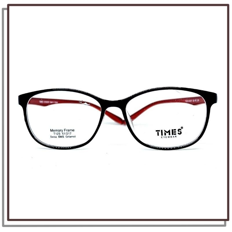 Jual FRAME KACAMATA PLASTIK TIMES 123 Model Keren Elegan Gagang LENTUR ...