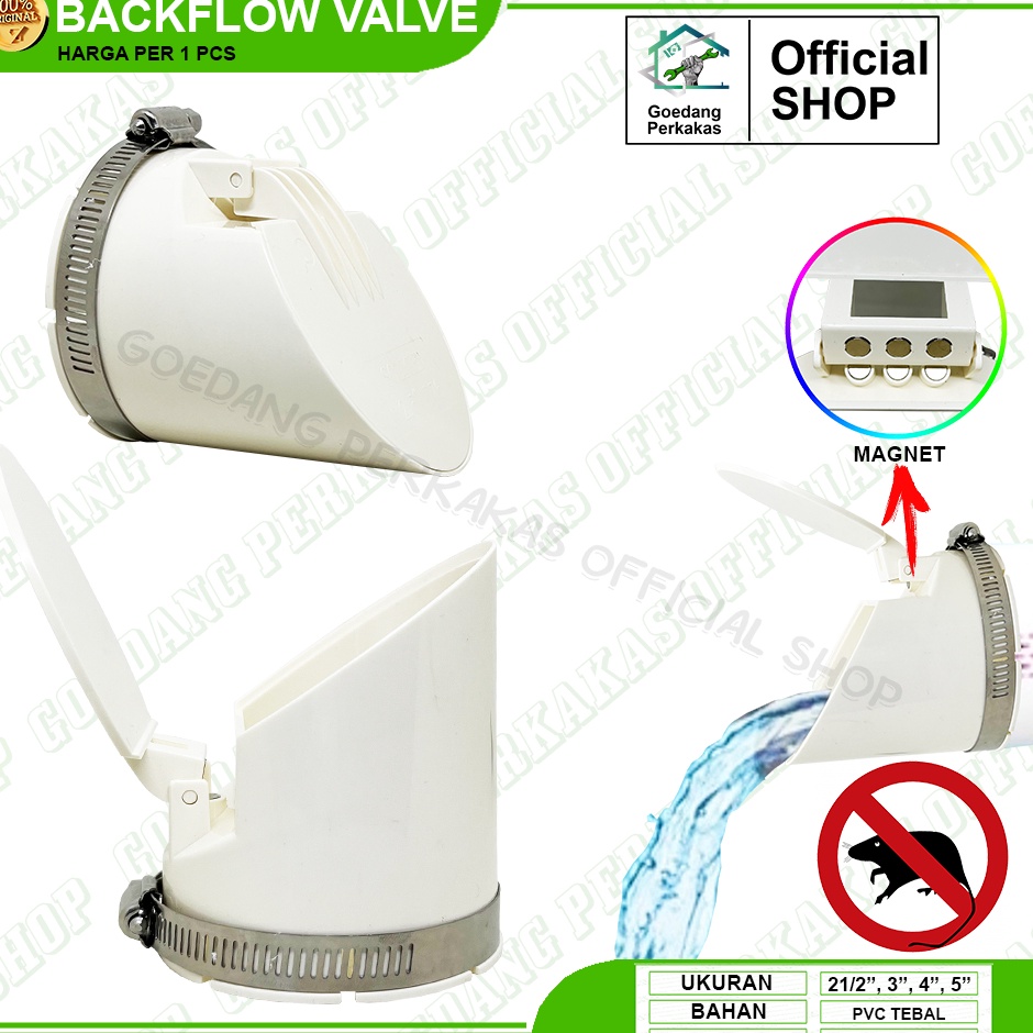 Jual KODE K55L Backflow Valve Pvc Tebal Soligen 25 3 Penutup Magnet ...