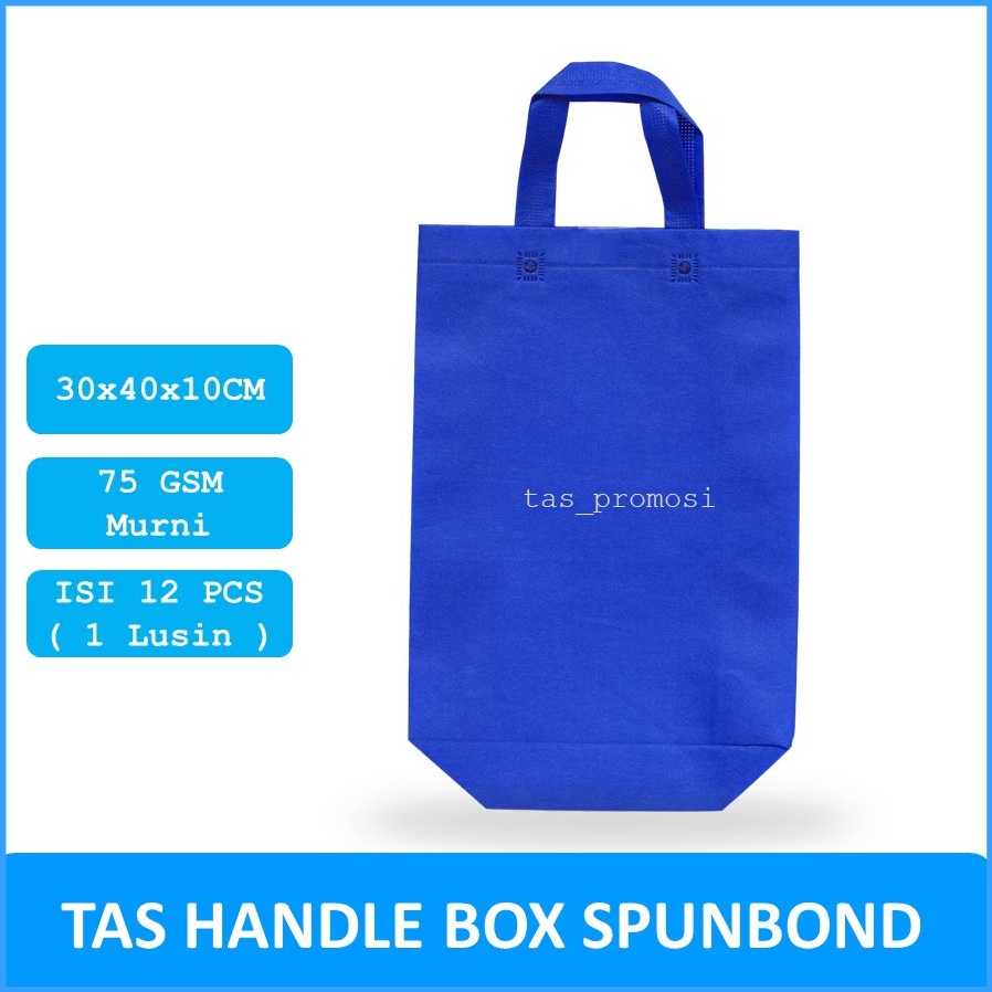 Jual KODE G35L Goodie Bag Spunbond Box 3x4x1 Biru BCA Lusin Tas ...