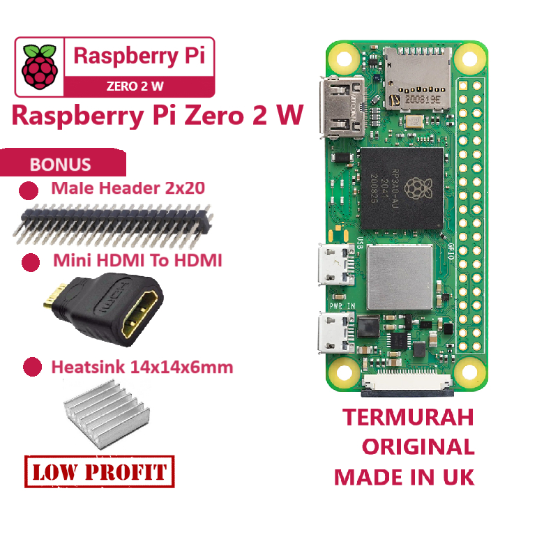 Jual Raspberry Pi Zero 2 W 2W WH ORIGINAL UK | Shopee Indonesia