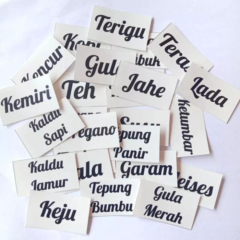 Jual STIKER BUMBU DAPUR TRANSPARAN LABEL CUSTOM BUMBU, LABEL DAPUR ...