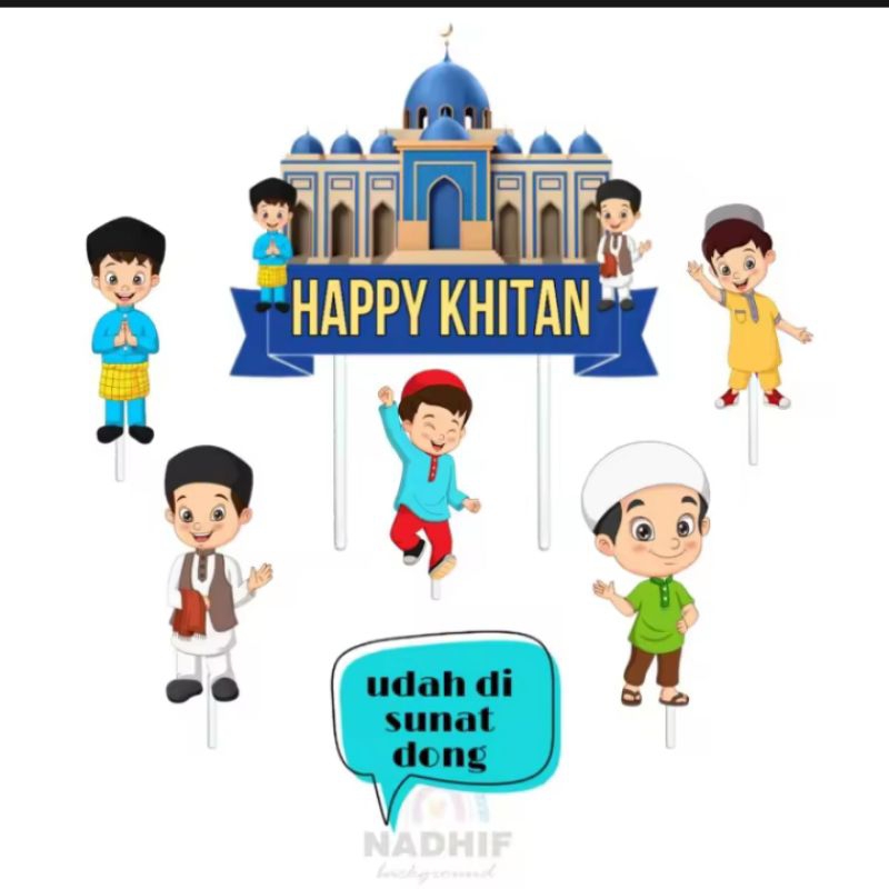 Jual toper khitan / topper khitan / hiasan kue khitan / khitan / toper ...