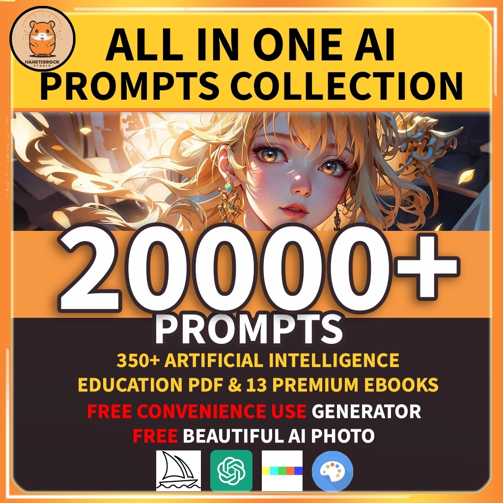 Jual [ALL IN ONE MIDJOURNEY PROMPTS 20000+ ] AI Art, Midjourney, ChatGPT, Dall-E, Stable ...
