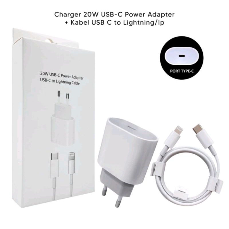 Jual Charger Iphone 20 Watt Fast Charging Type C To Lightning | Shopee ...