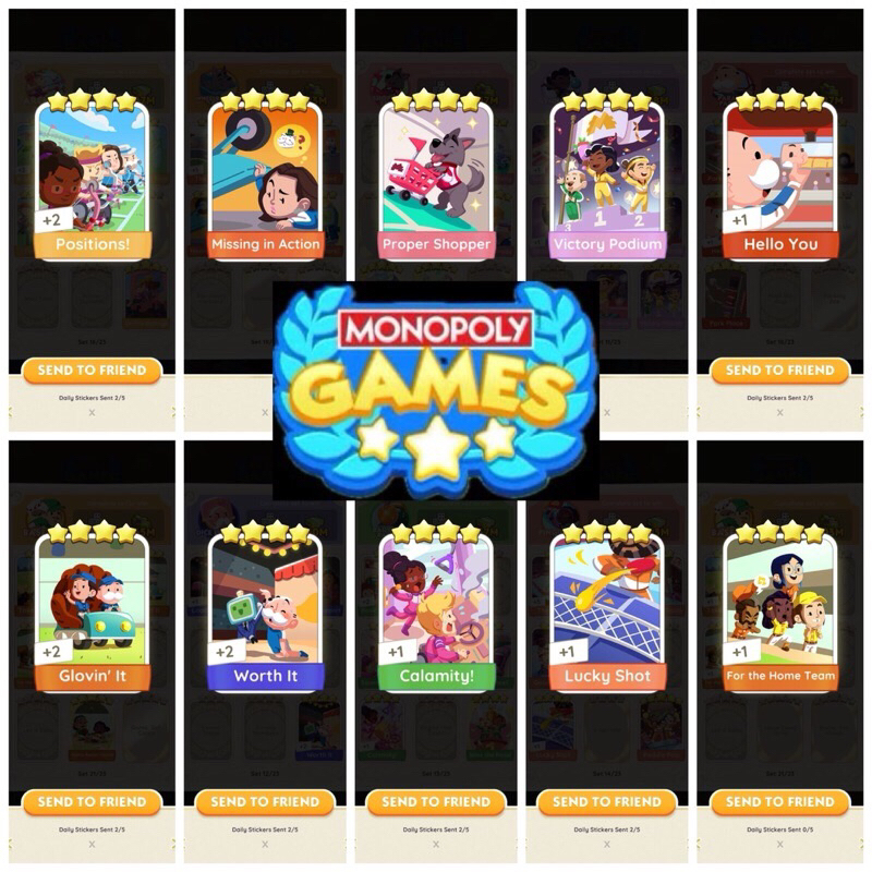 Jual STICKER GAME MONOPOLY GO ⭐️⭐️⭐️⭐️ / sticker Kartu album monopoly ...