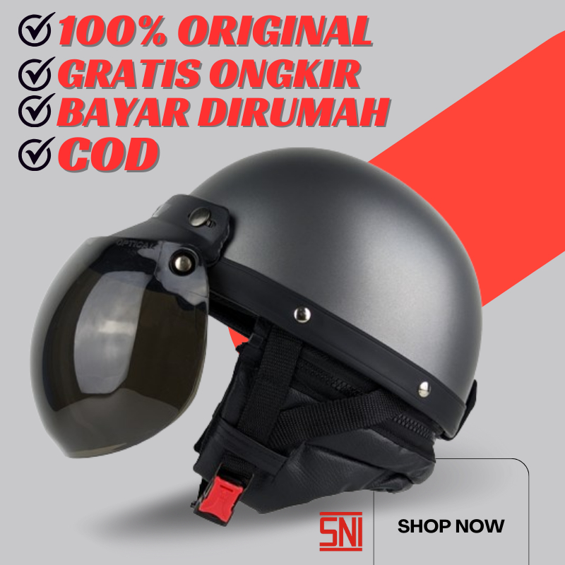 Jual Helm Cetok Vintage Chips Vespa Bogo Setengah Kepala Dewasa ...