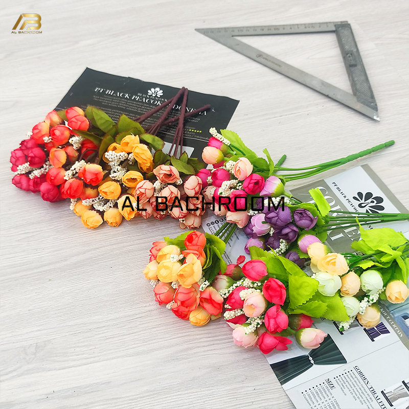 Jual B8033 BUNGA HIAS ARTIFICIAL MAWAR KUNCUP BUNGA PLASTIK ARTIFICIAL ...