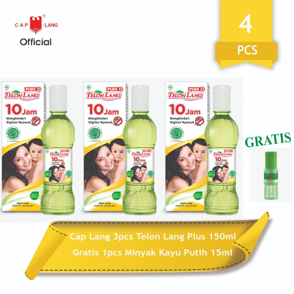 Jual Cap Lang 3 Pcs Telon Lang Plus 150ml Gratis 1 Pcs Minyak Kayu Putih 15ml | Shopee Indonesia