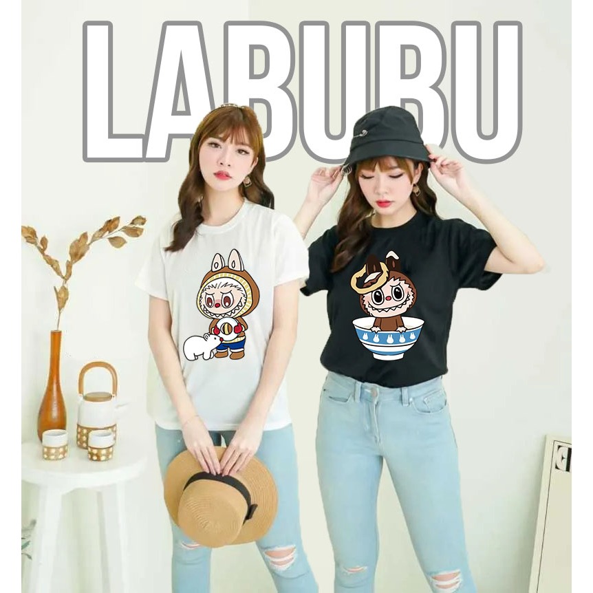 Jual AGASA Kaos Labubu Edition Kaos Atasan Wanita Putih Hitam Katun ...
