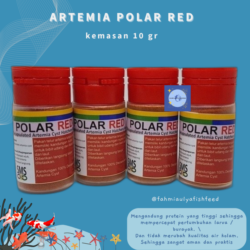 Jual ARTEMIA POLAR RED MEM PRIME MICRON (Kemasan 10 gr) Pakan Ikan ...