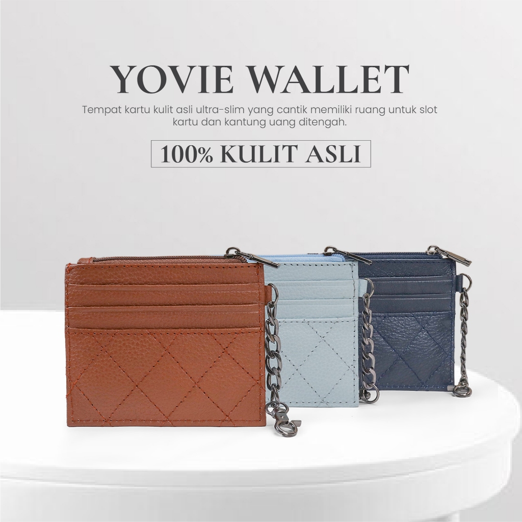Jual Revele Leather YOVIE Dompet Card Holder Rantai | Shopee Indonesia