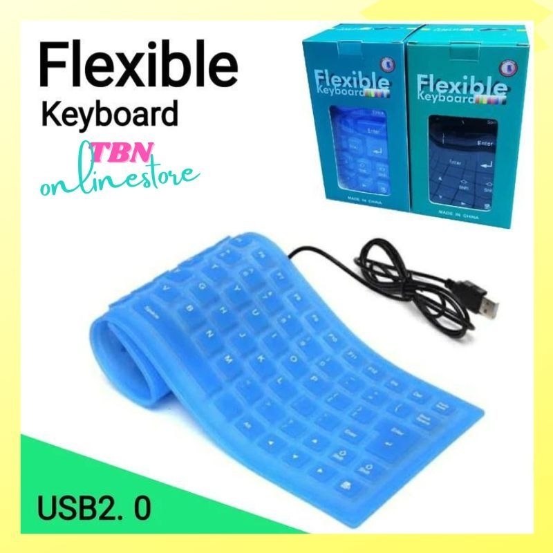 Jual KEYBOARD FLEXIBLE USB GULUNG ANTI AIR /KEYBOARD KARET | Shopee ...