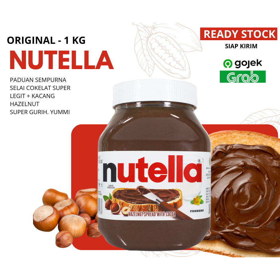 Jual NUTELLA Hazelnut Spread 680 gram ORIGINAL BPOM HALAL | Shopee ...