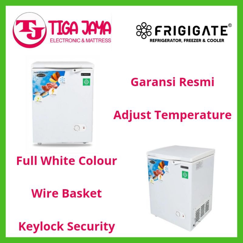 Jual FRIGIGATE F122LV CHEST FREEZER BOX 114 LITER 1 RAK BASKET ...